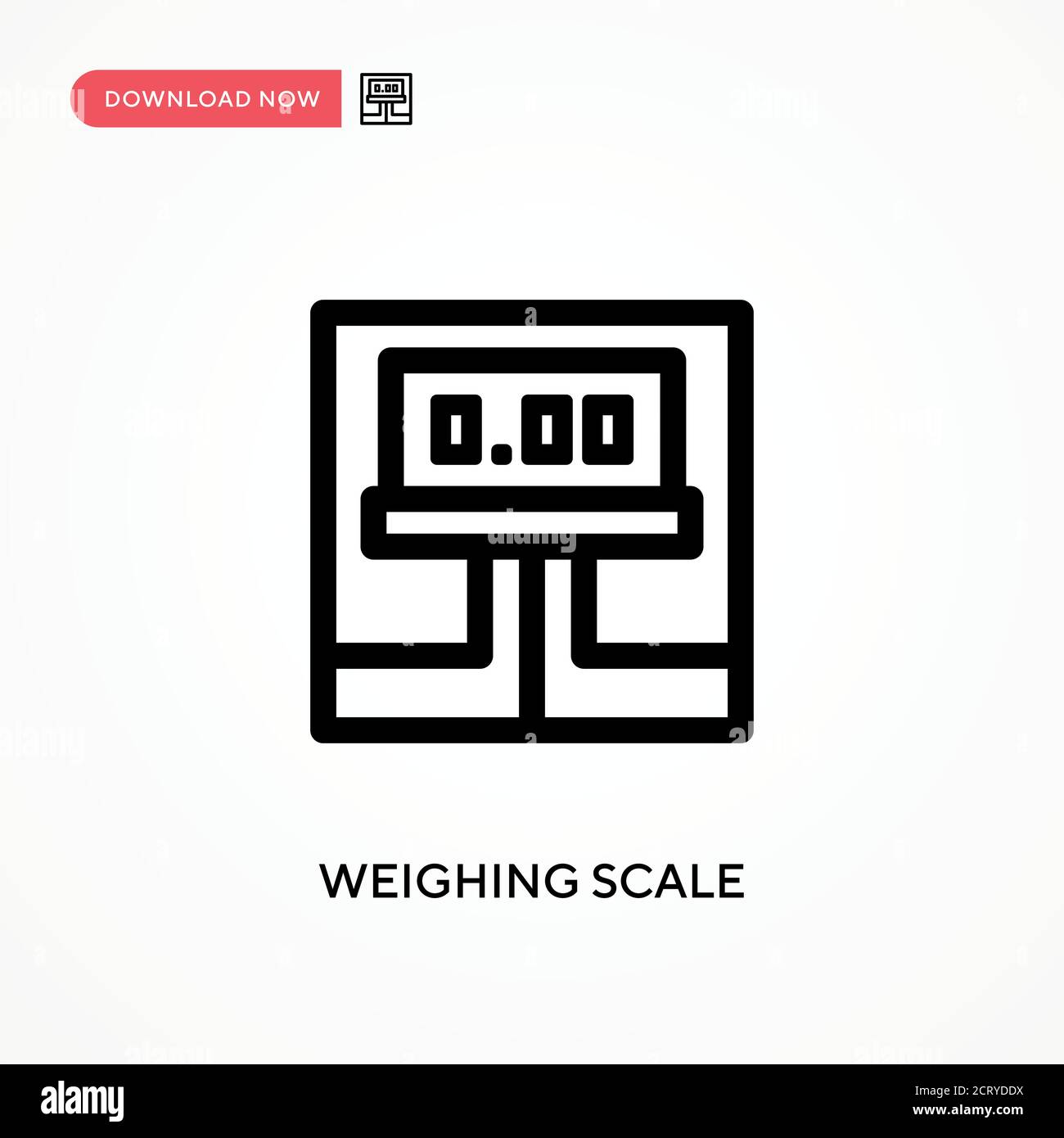 Weighing scale Simple vector icon. Modern, simple flat vector ...