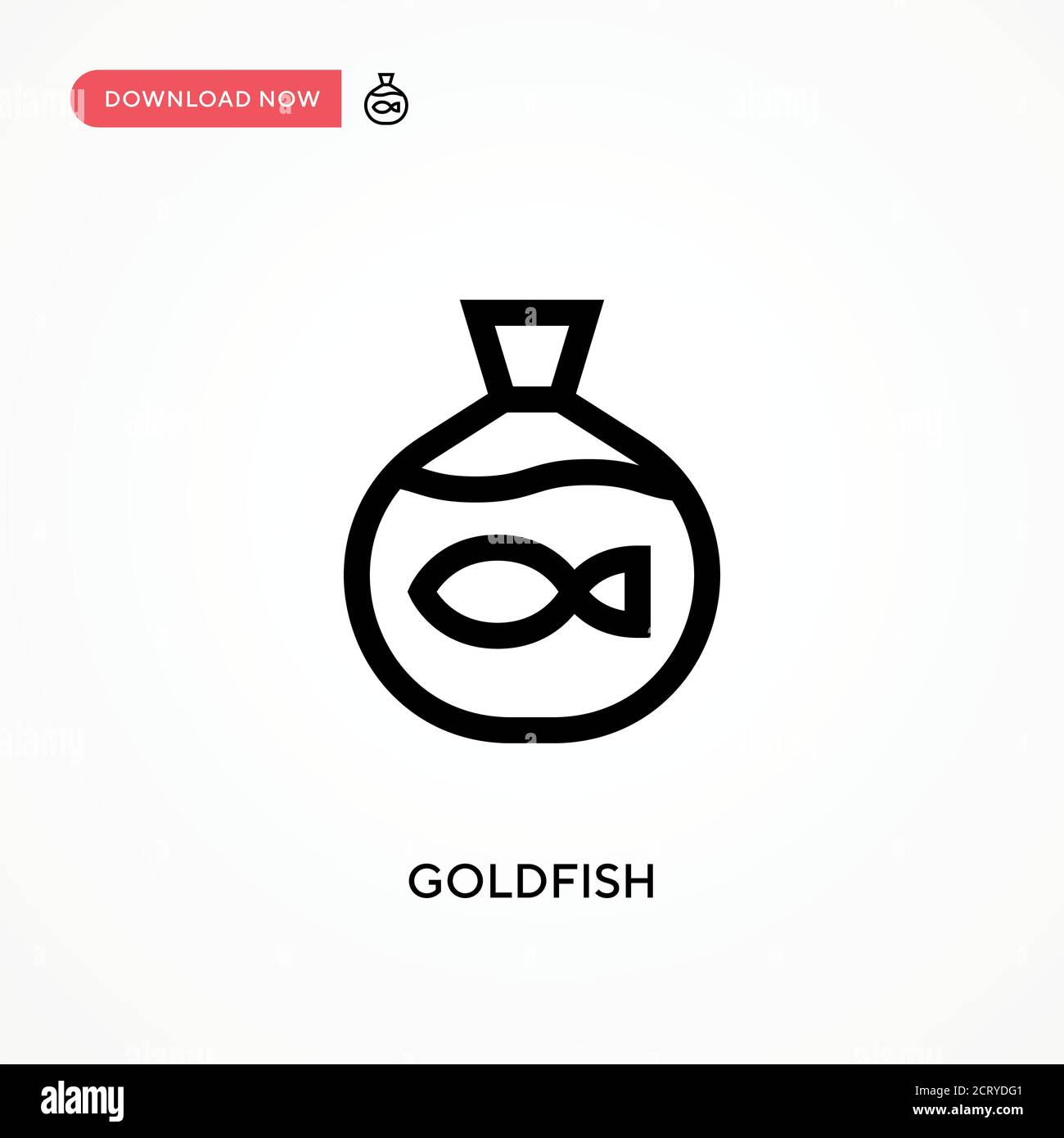 Goldfish Simple vector icon. Modern, simple flat vector illustration ...