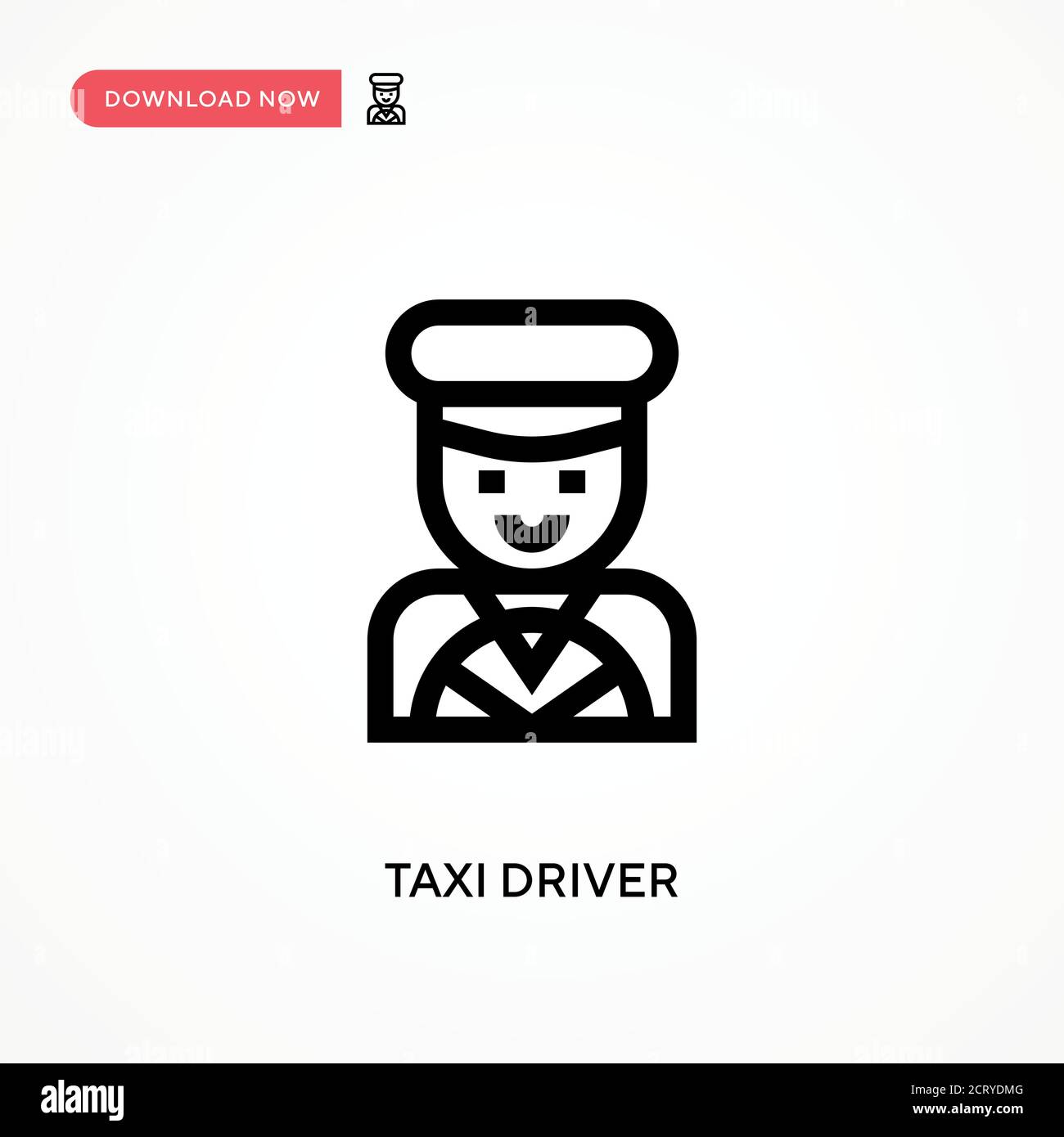 Taxi driver Simple vector icon. Modern, simple flat vector illustration ...