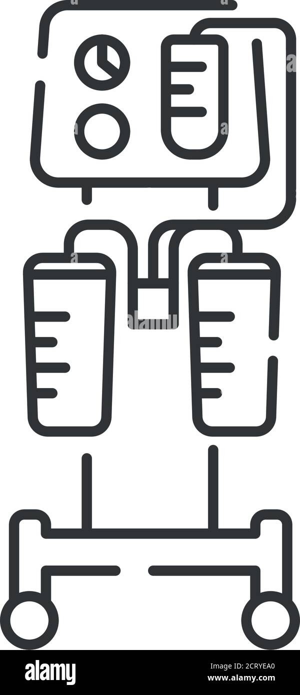 Aspirator line black icon. Medical suction pump concept. Removal of ...