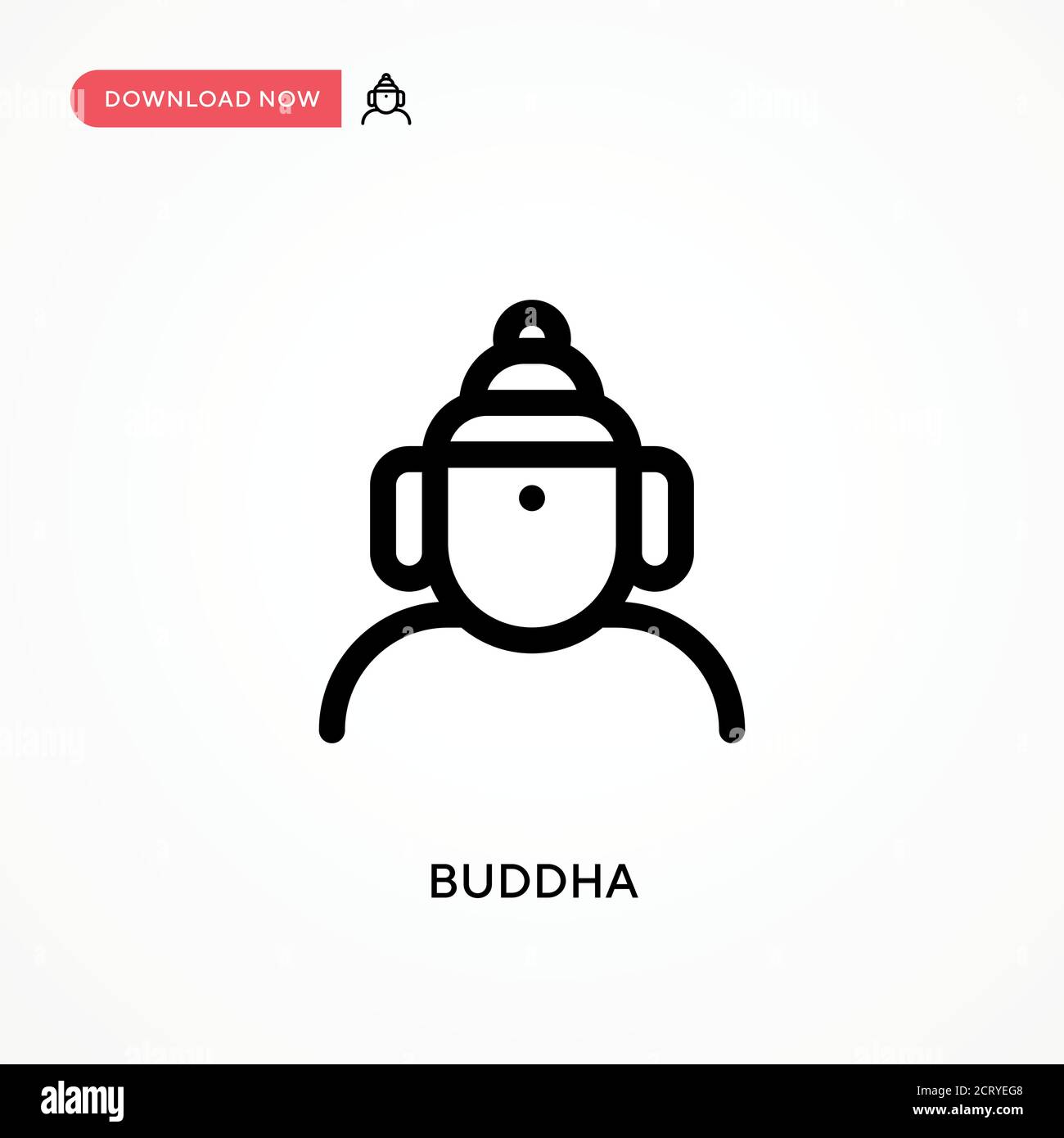 Buddha Simple vector icon. Modern, simple flat vector illustration for ...