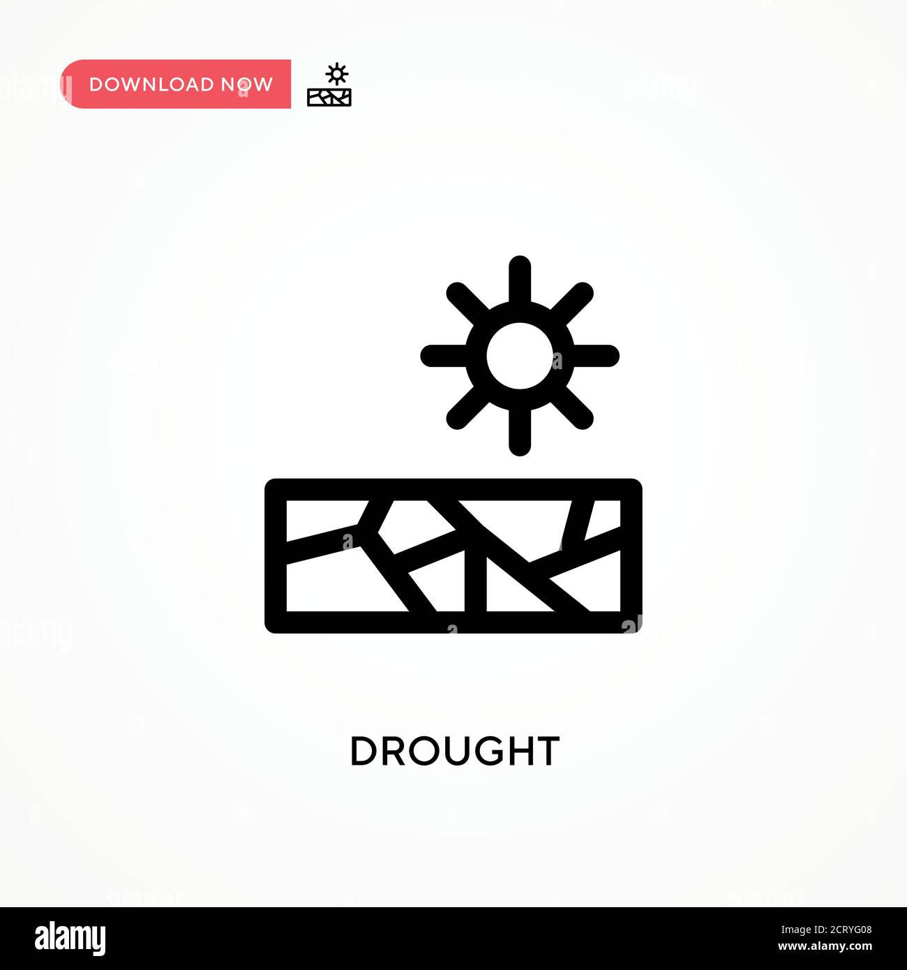 Drought Simple vector icon. Modern, simple flat vector illustration for web site or mobile app ...