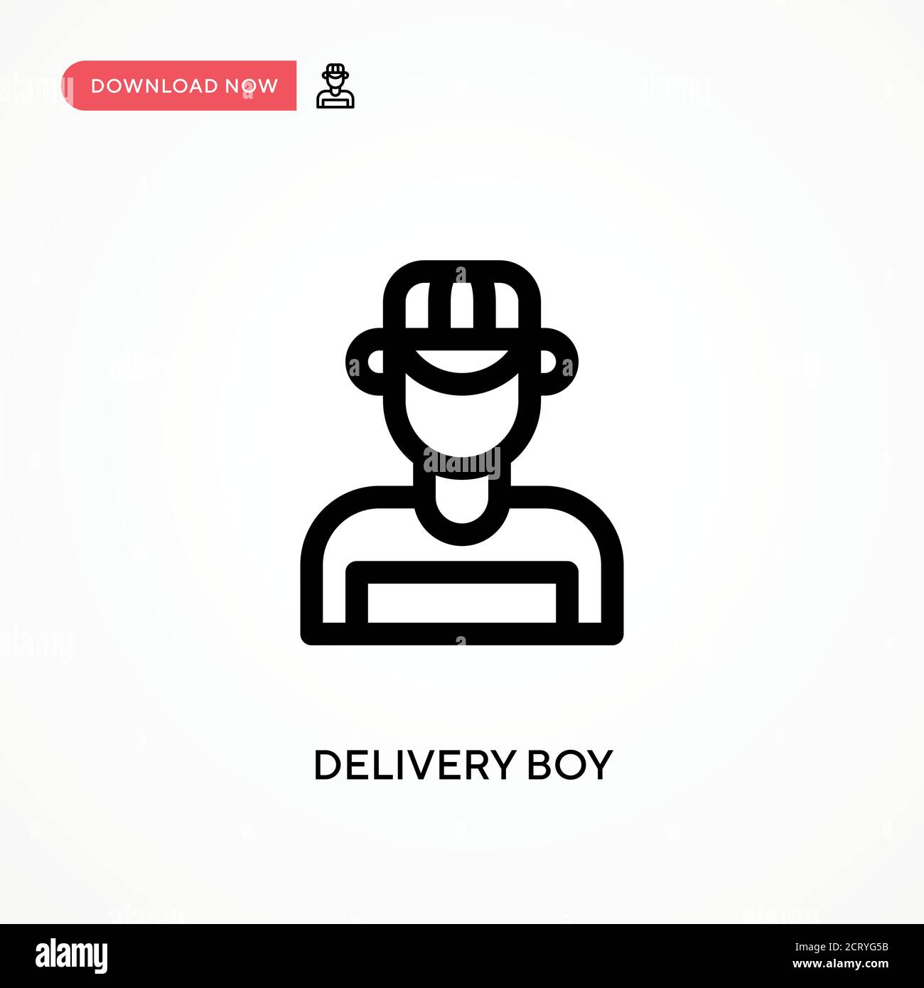 Delivery boy Simple vector icon. Modern, simple flat vector ...