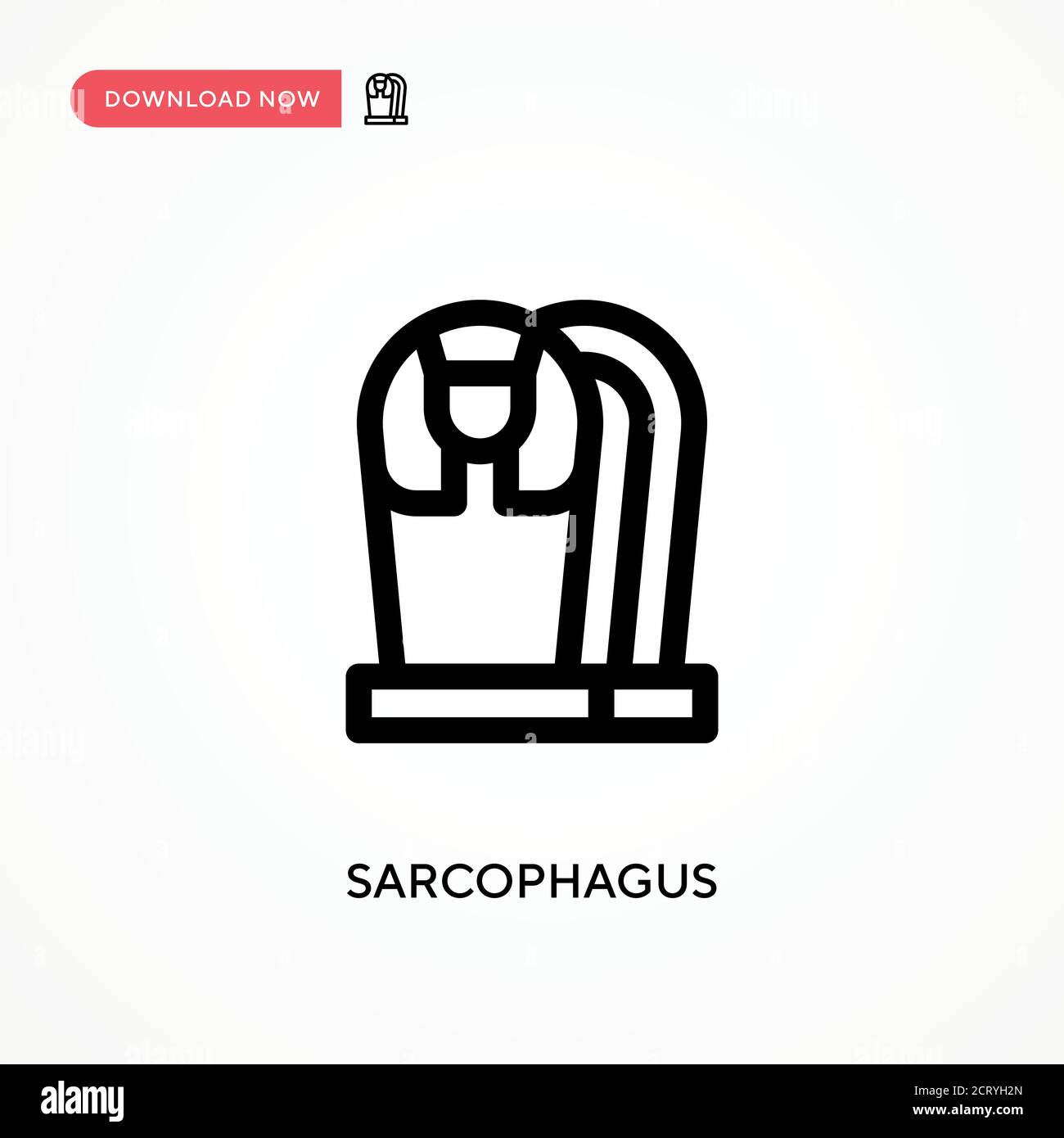 Sarcophagus Simple vector icon. Modern, simple flat vector illustration ...