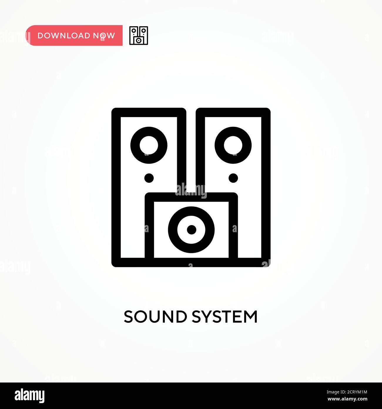 Sound system Simple vector icon. Modern, simple flat vector ...