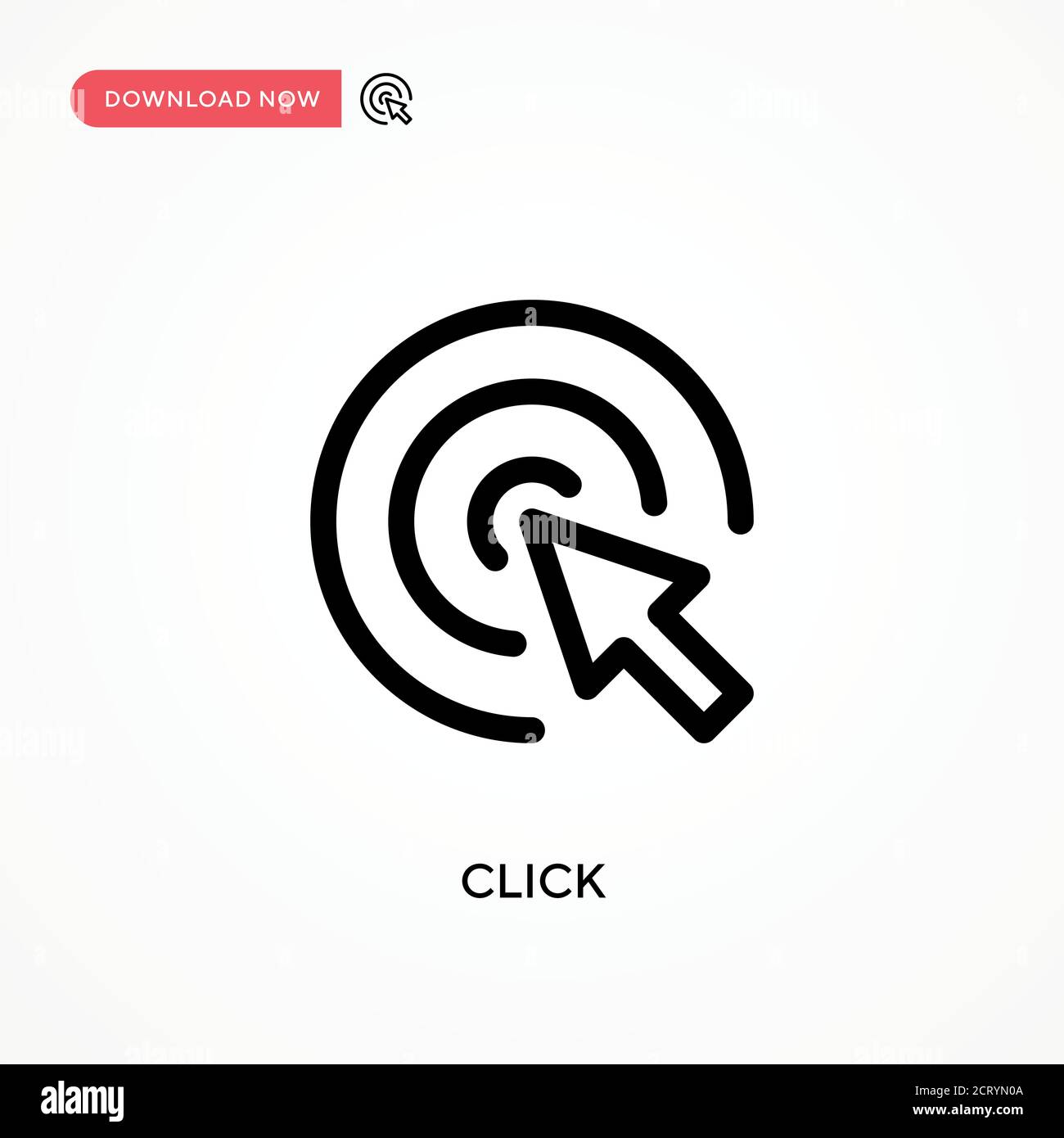 Click Simple vector icon. Modern, simple flat vector illustration for ...