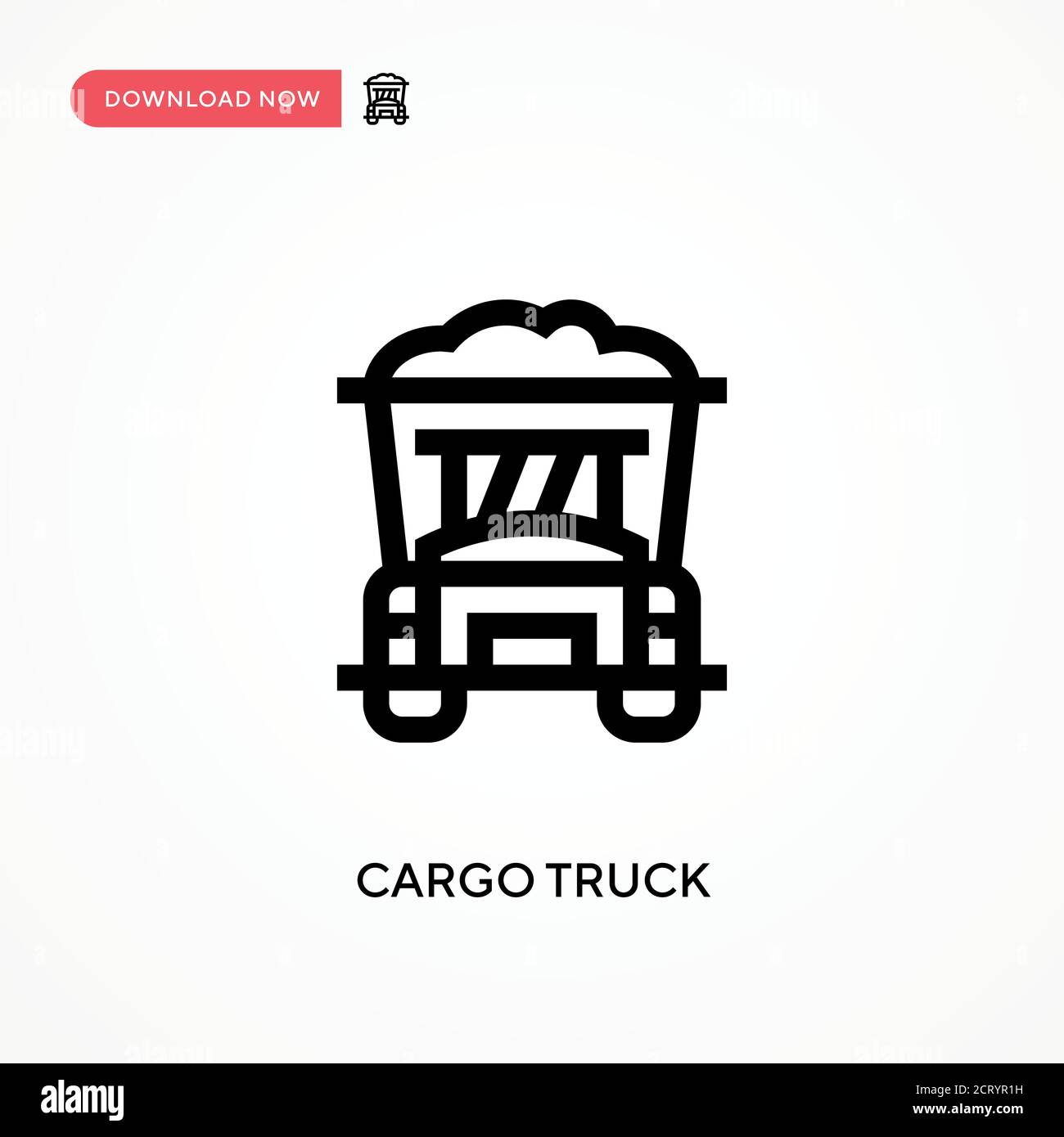 Cargo truck Simple vector icon. Modern, simple flat vector illustration ...