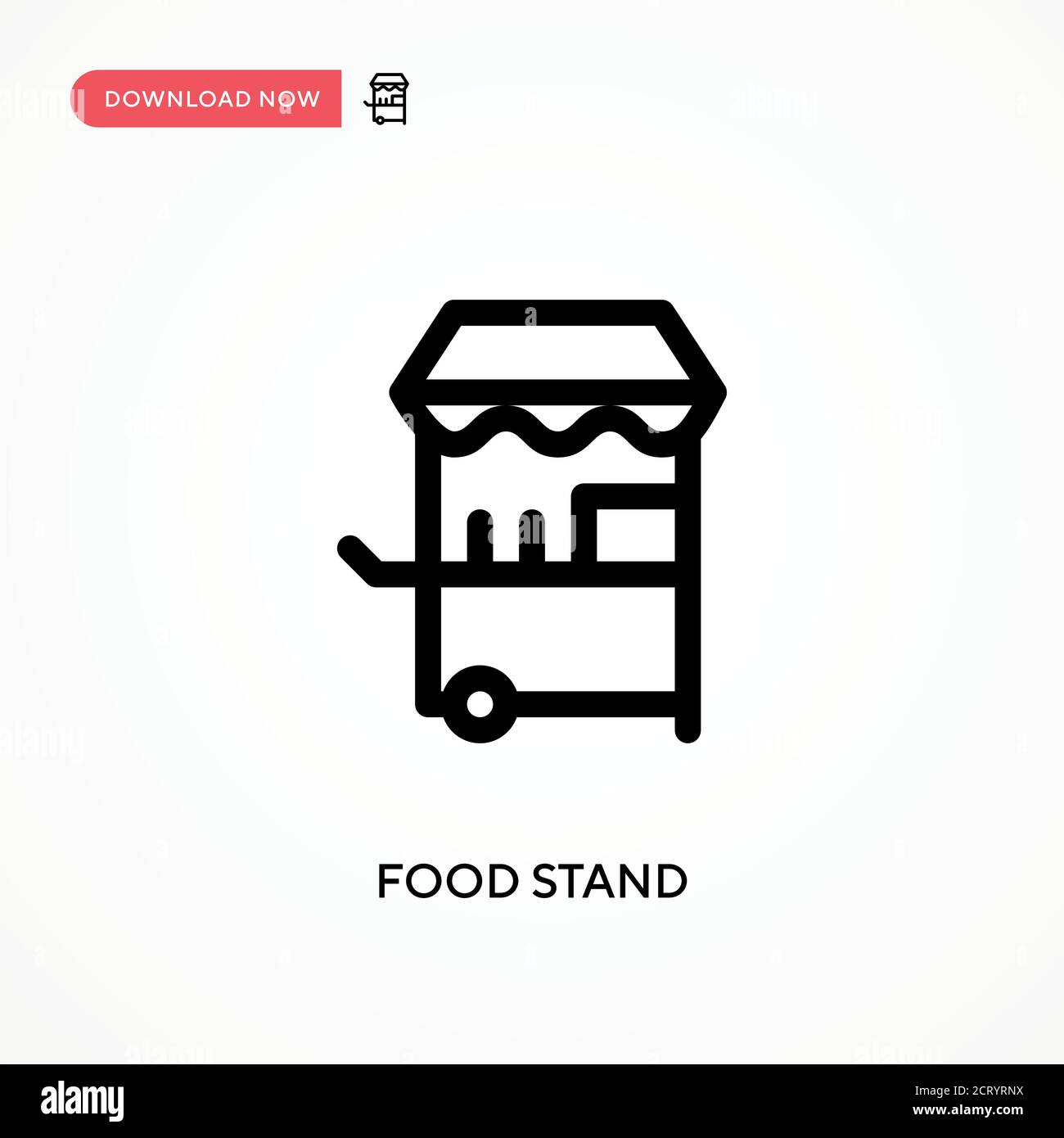 Food stand Simple vector icon. Modern, simple flat vector illustration ...