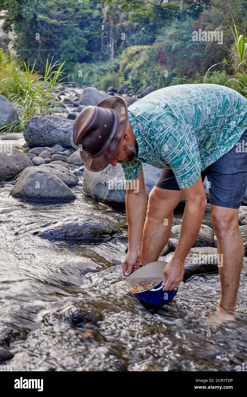 Chef Filling Pot with Water to Cook Potatoes Stock Photo - Alamy