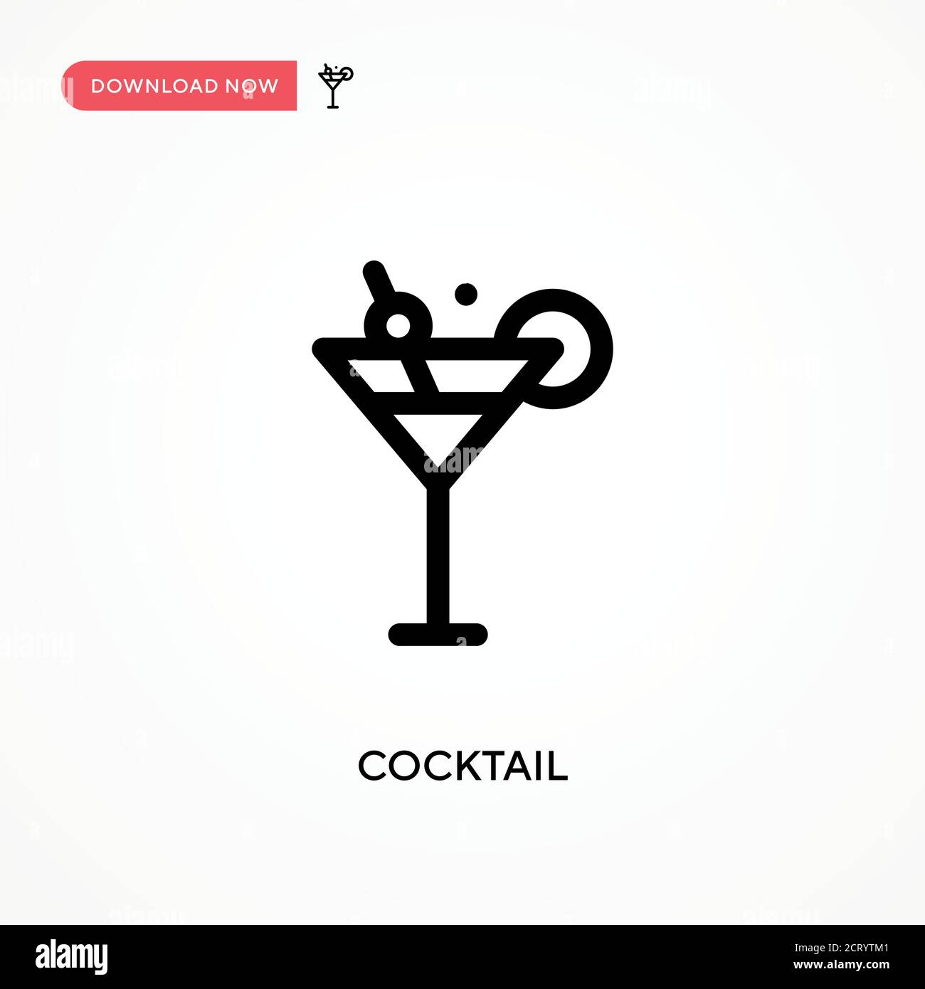 Cocktail Simple vector icon. Modern, simple flat vector illustration ...