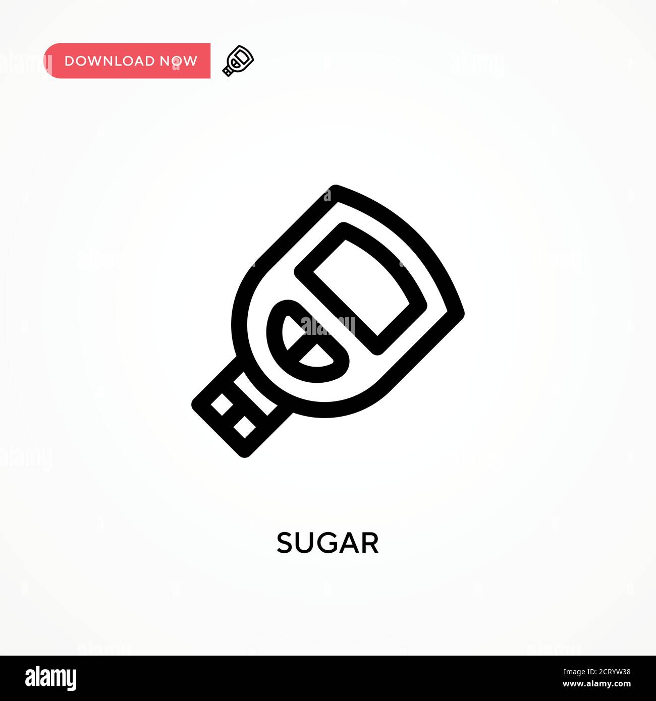 Sugar Simple vector icon. Modern, simple flat vector illustration for ...