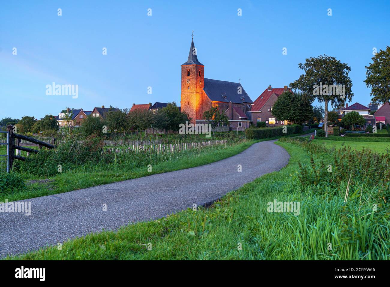 Medieval church in a beautiful rural landscape Stock Photo - Alamy