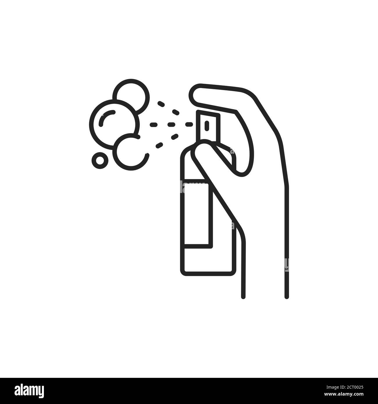 Antiseptic product black line icon. Pictogram for web page, mobile app ...
