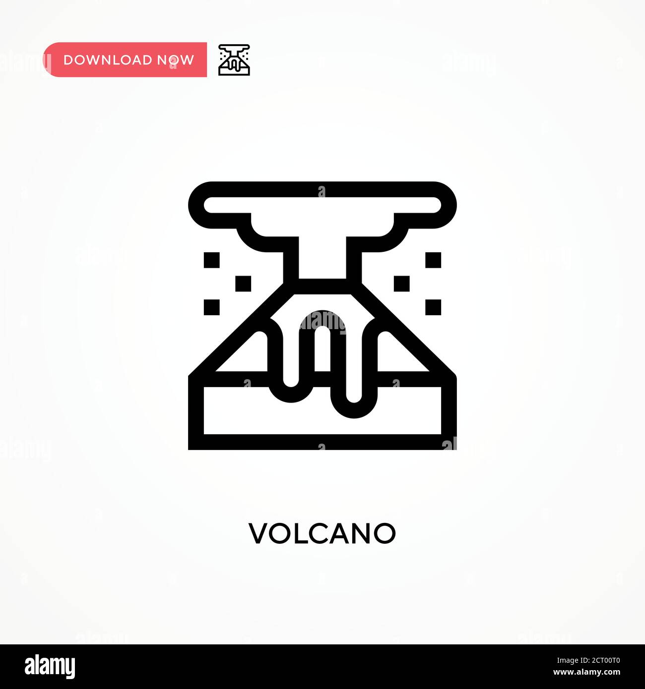 Volcano Simple vector icon. Modern, simple flat vector illustration for ...