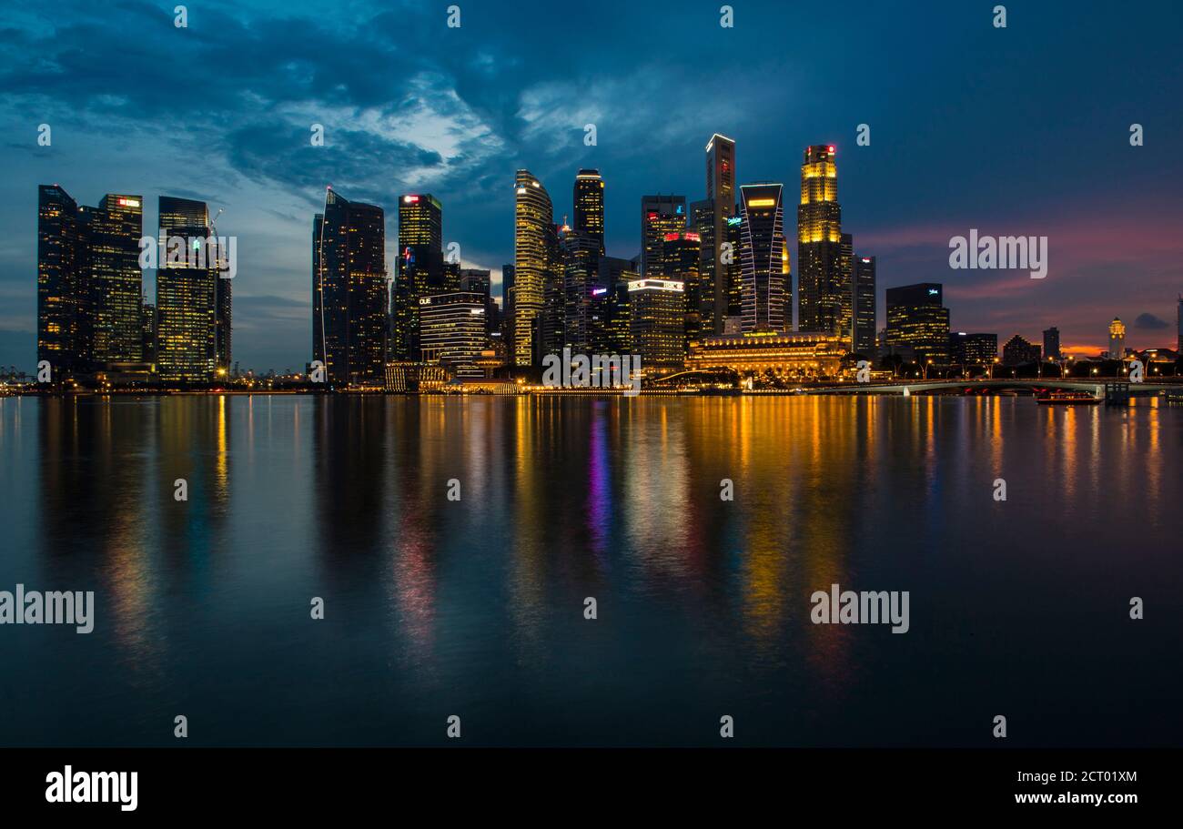 Singapore, urban, skyline, metropolis, city life, Asia, architecture ...