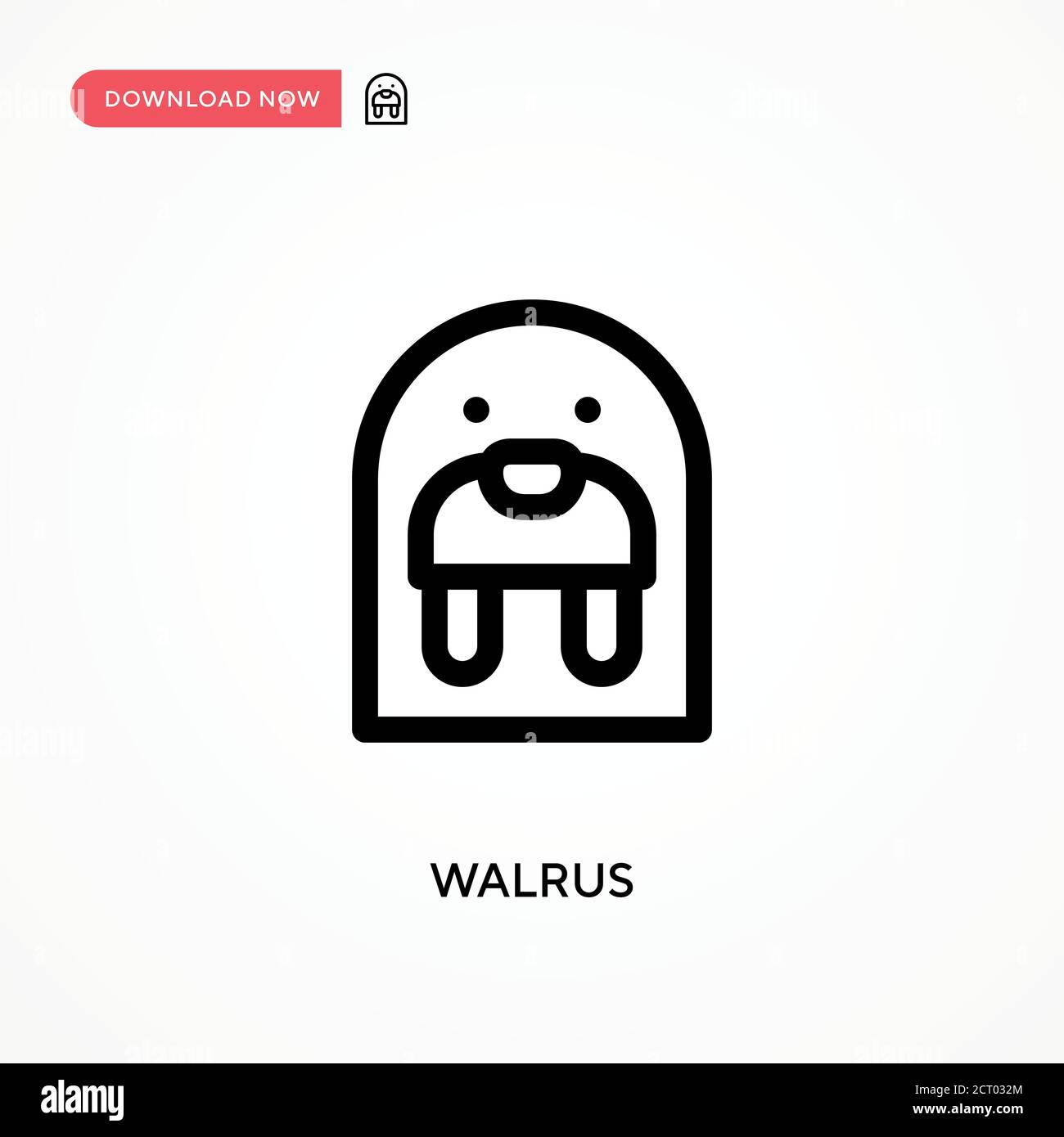 Walrus Simple vector icon. Modern, simple flat vector illustration for ...