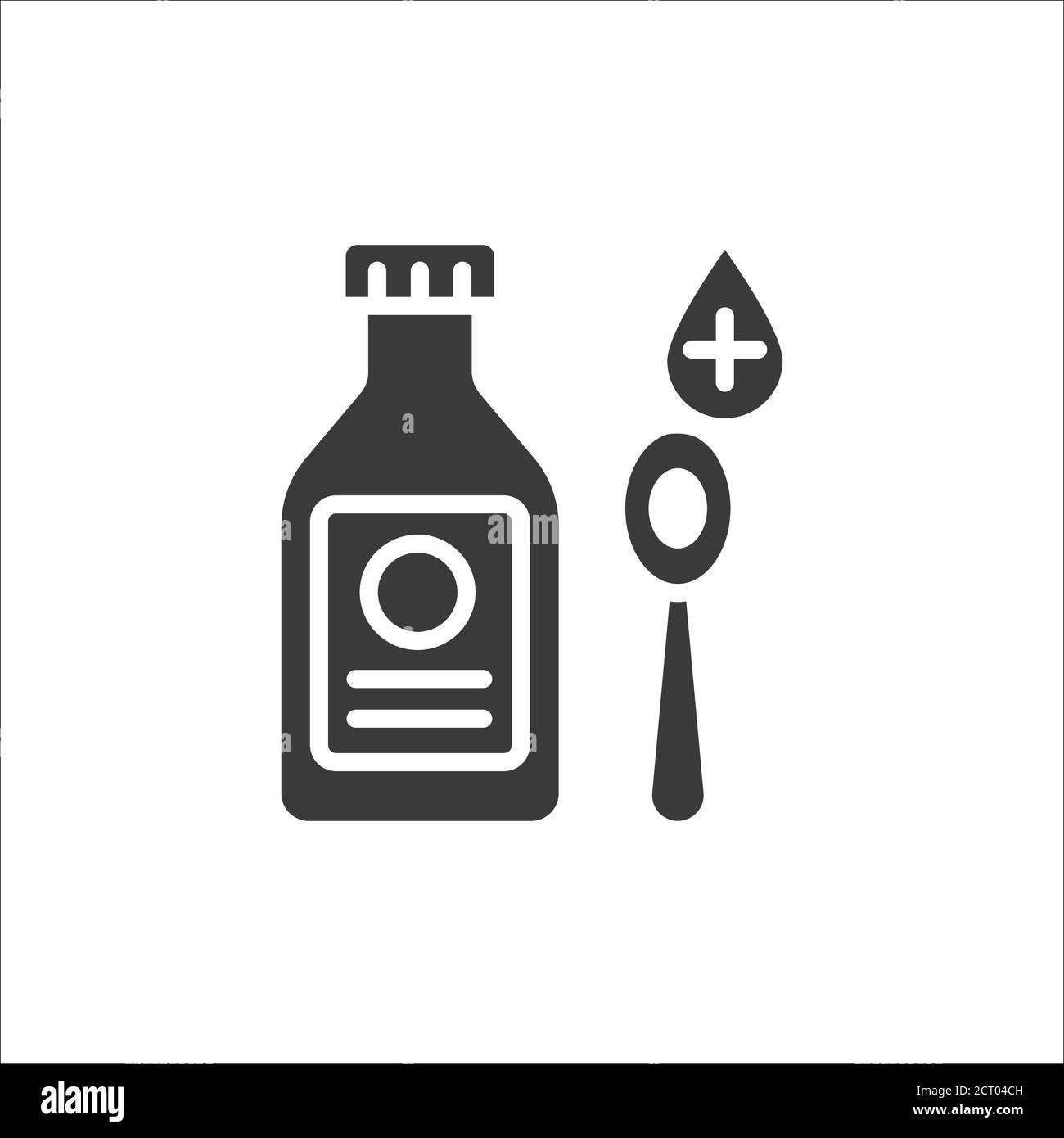 Cough syrup in spoon Stock Vector Images - Alamy
