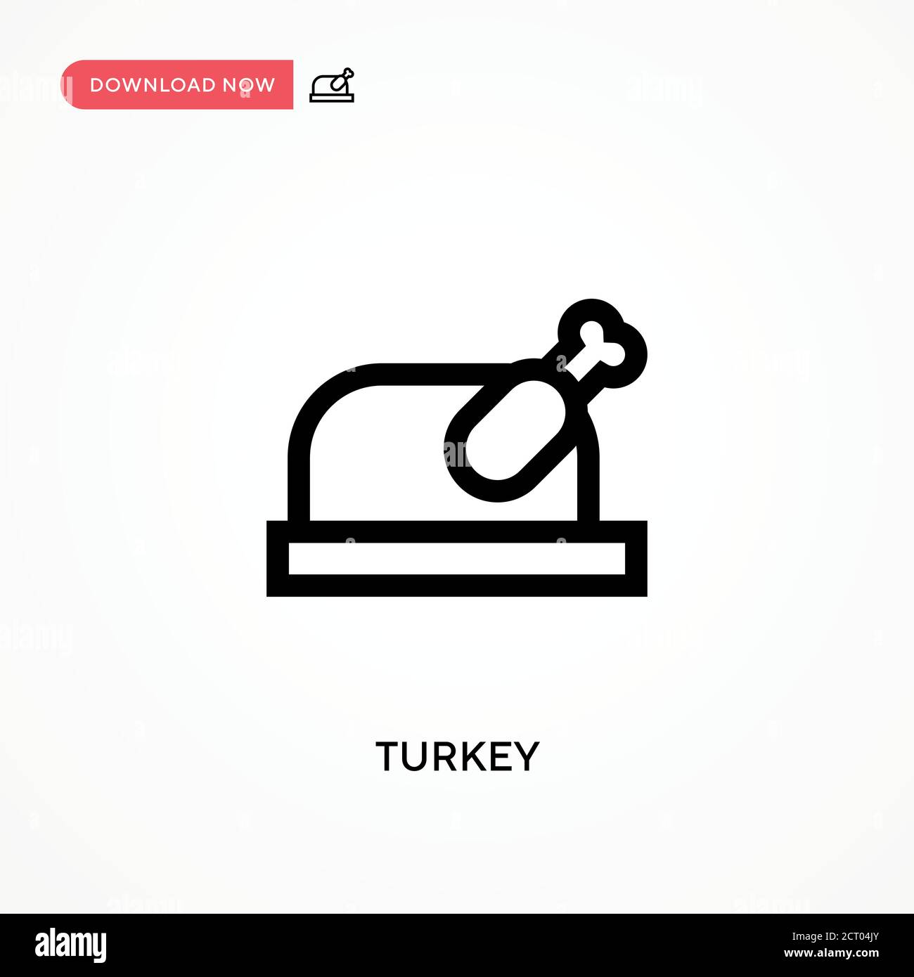 Turkey Simple vector icon. Modern, simple flat vector illustration for ...