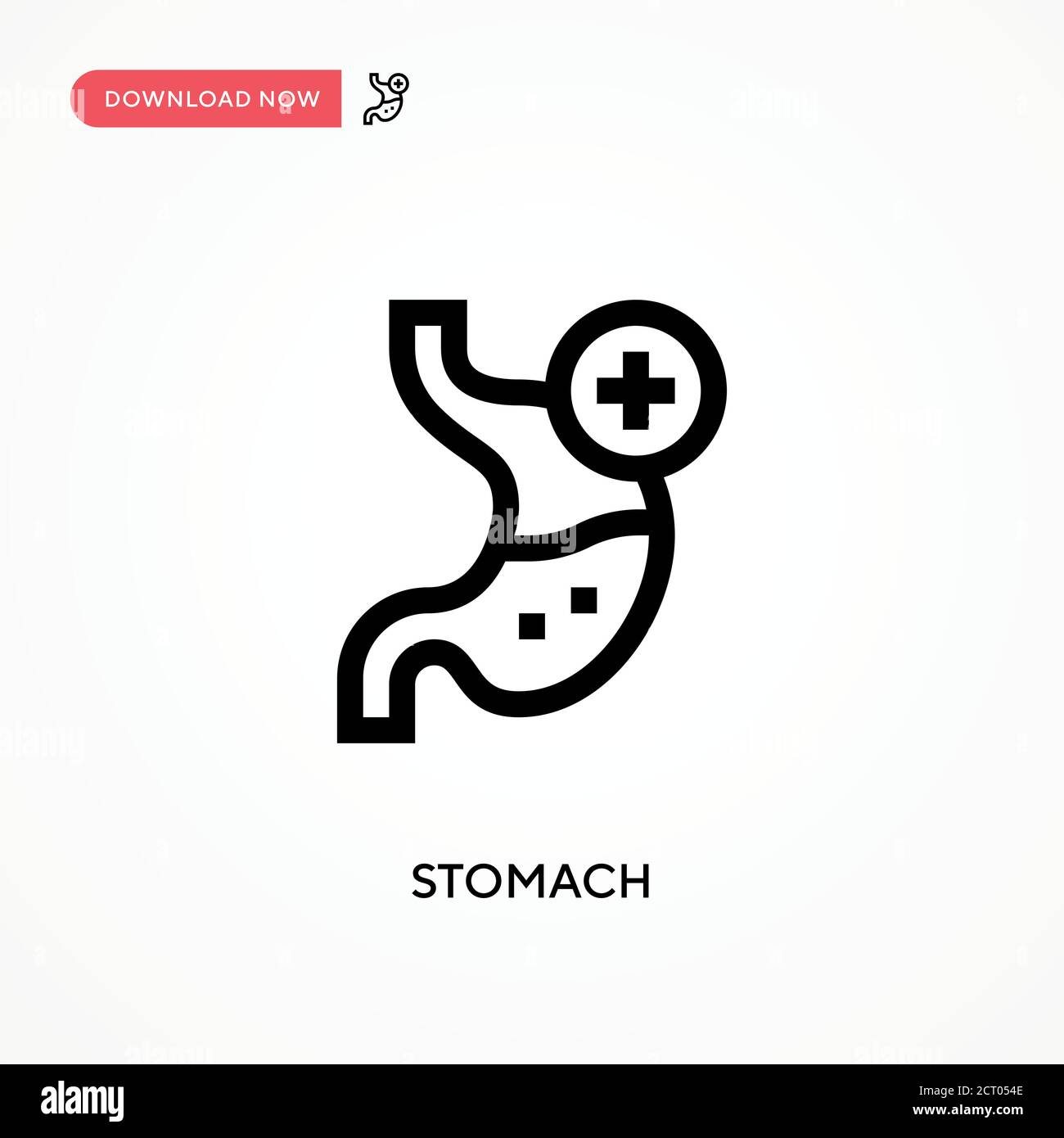 Stomach Simple vector icon. Modern, simple flat vector illustration for ...