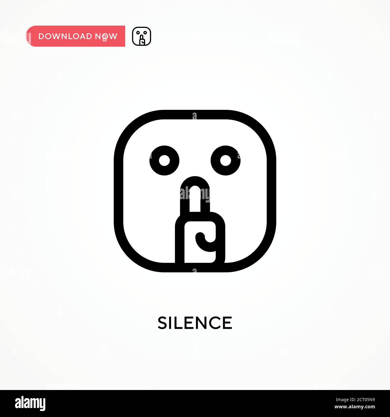 Silence Simple vector icon. Modern, simple flat vector illustration for web site or mobile app ...