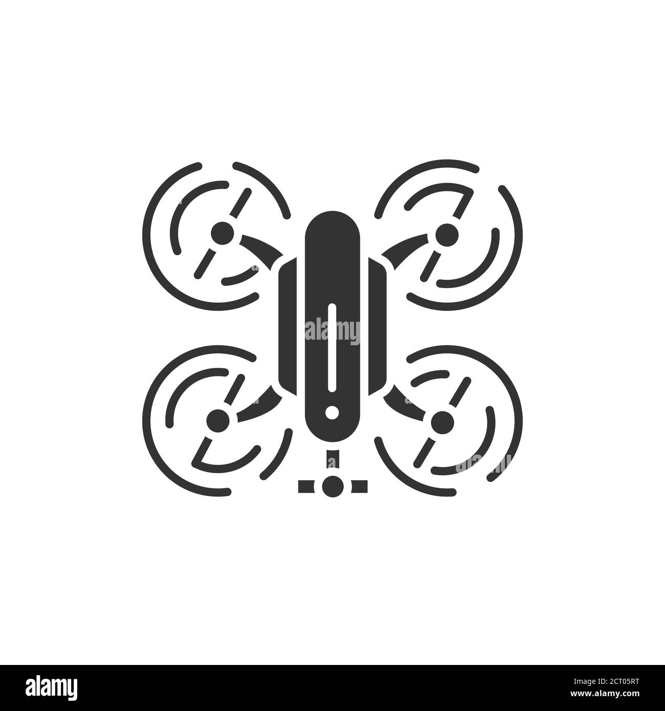 Drone automatic unmanned control black glyph icon. Flying robot ...