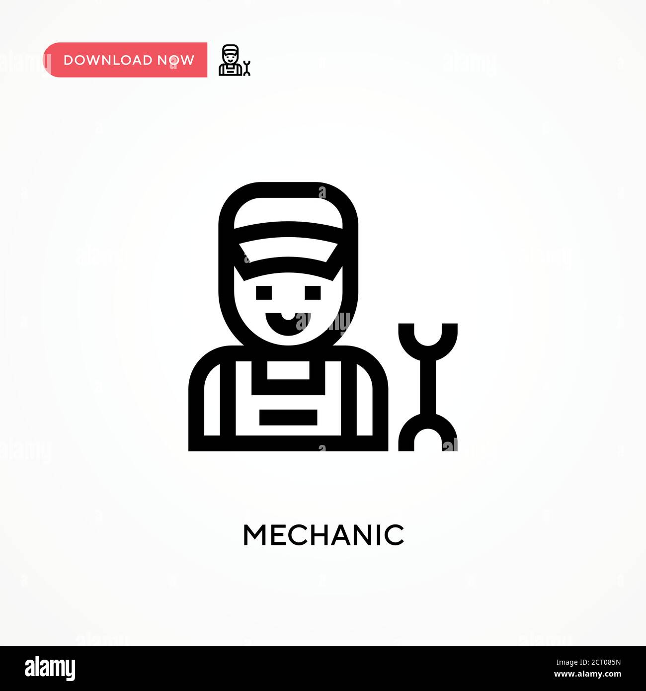 Mechanic Simple vector icon. Modern, simple flat vector illustration ...