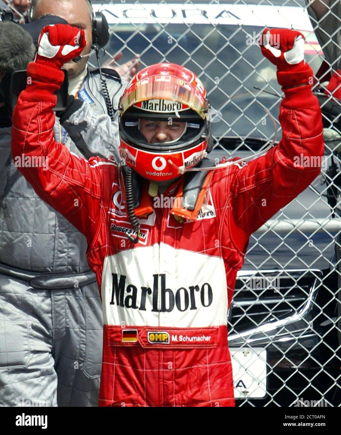 Michael schumacher celebrates winning the canadian grand prix hi-res ...