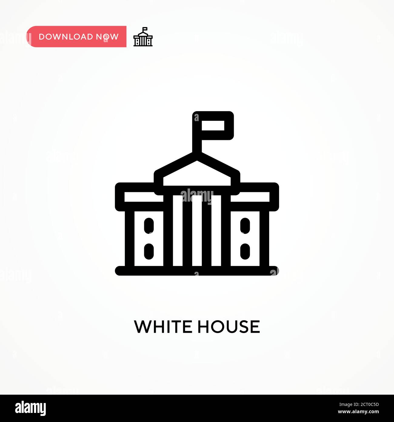 White house Simple vector icon. Modern, simple flat vector illustration ...