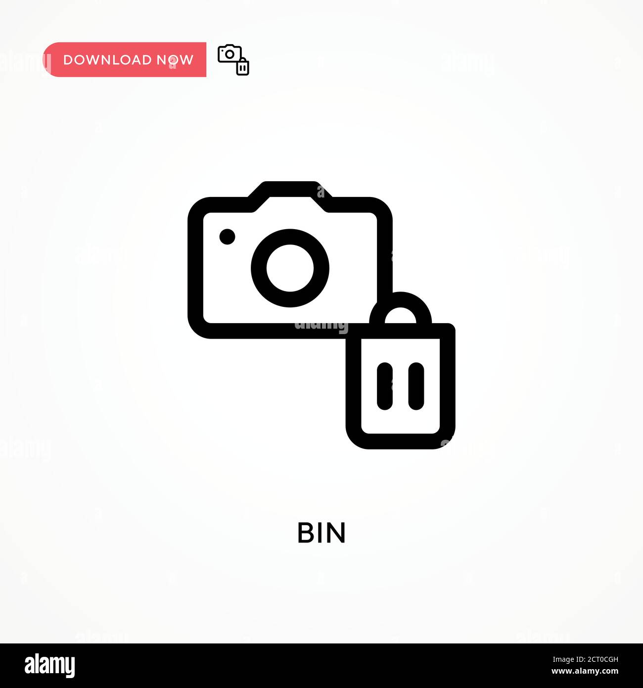 Bin Simple vector icon. Modern, simple flat vector illustration for web ...