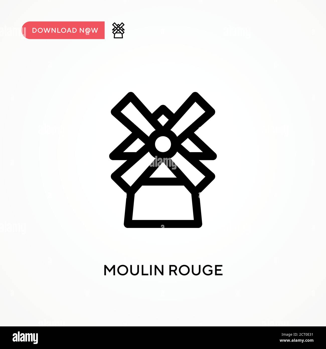 Moulin rouge windmill and sign Cut Out Stock Images & Pictures - Alamy