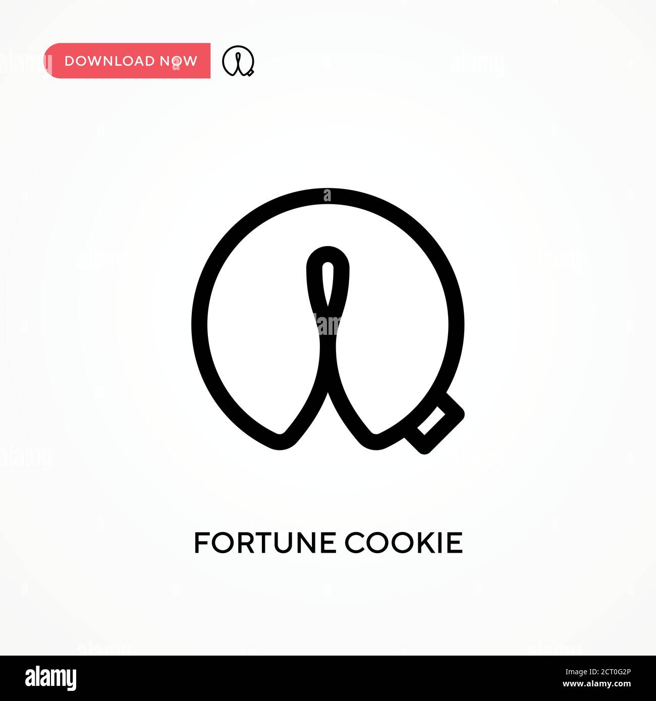 Fortune cookie Simple vector icon. Modern, simple flat vector ...