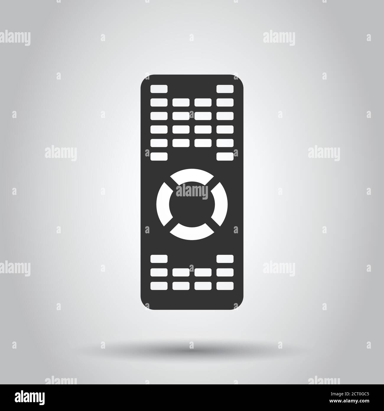 Tv remote icon in flat style. Television sign vector illustration on ...