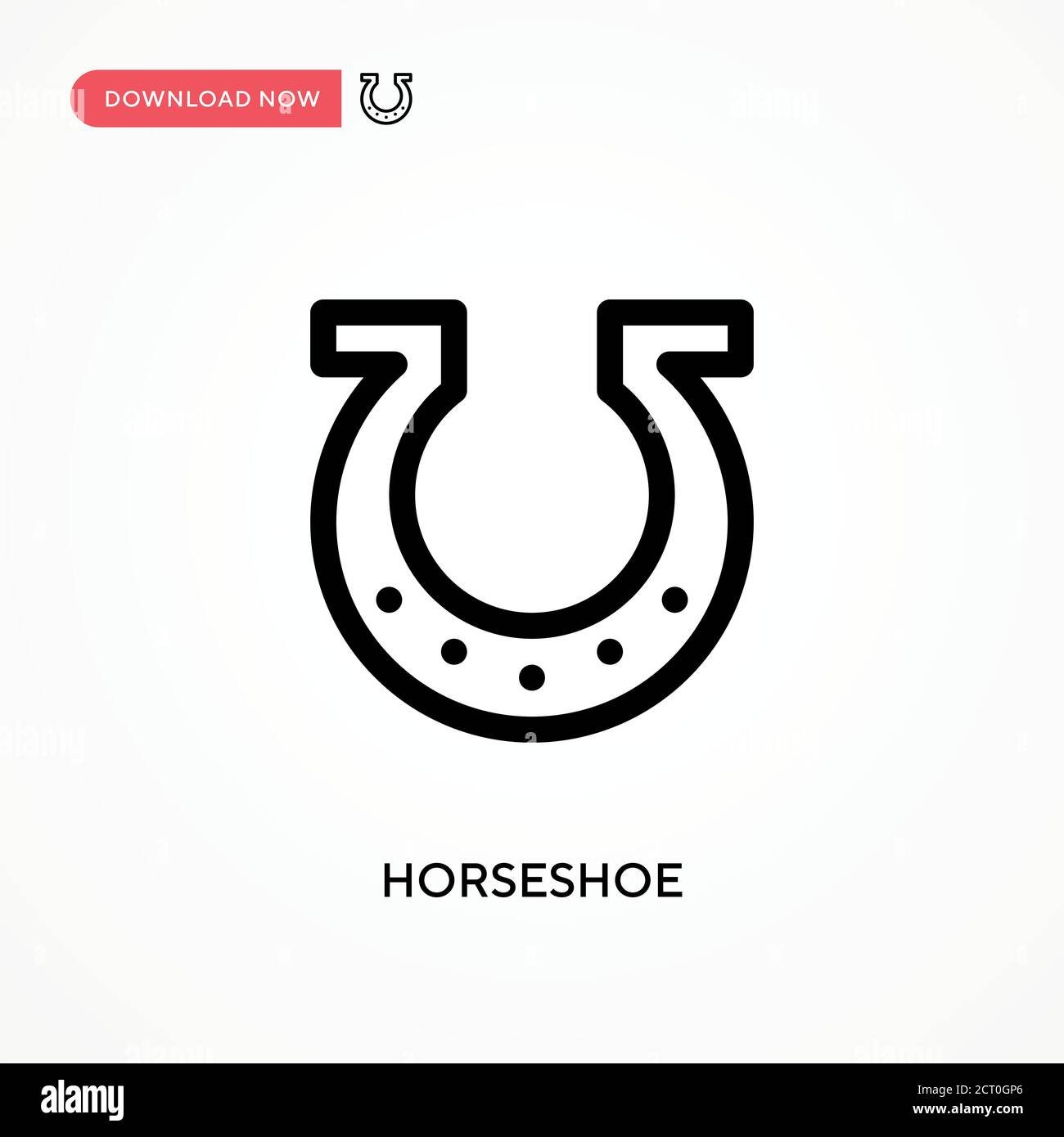 Horseshoe Simple vector icon. Modern, simple flat vector illustration ...