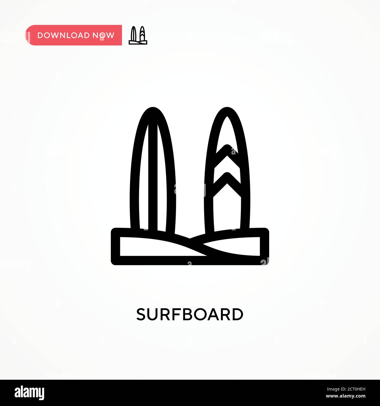Surfboard Simple vector icon. Modern, simple flat vector illustration ...