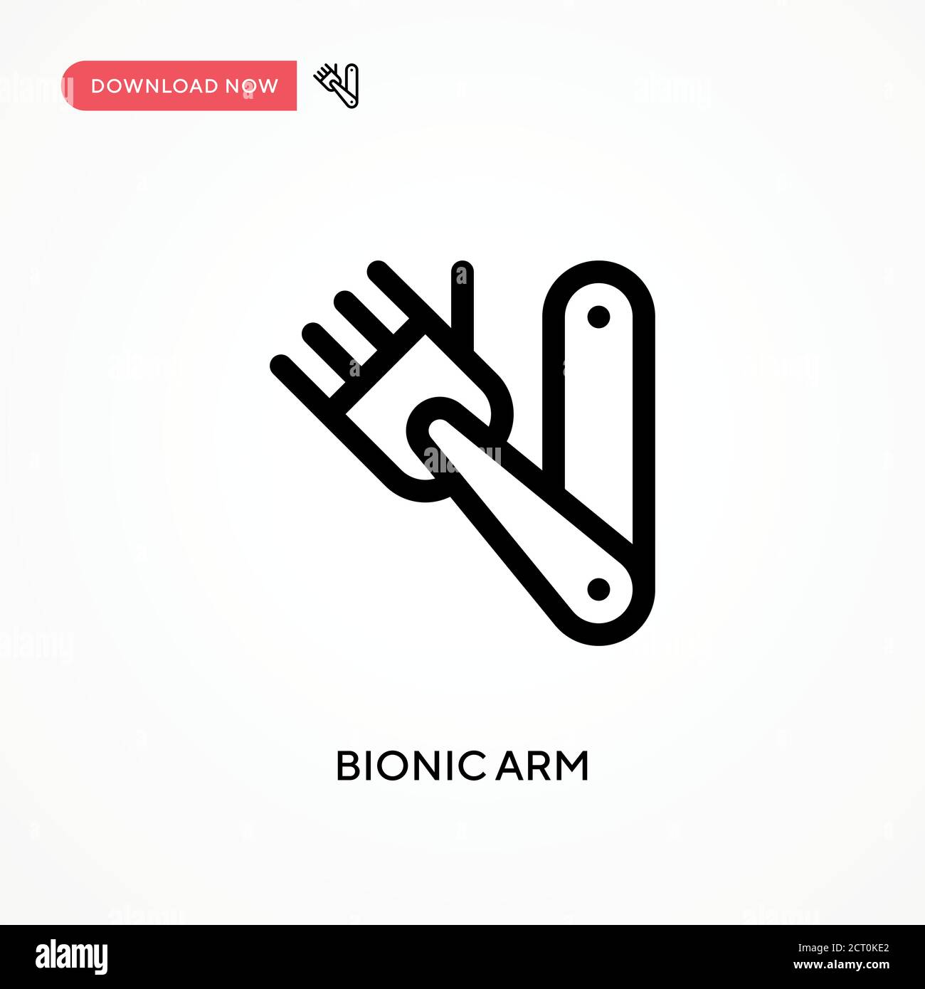 Bionic arm Simple vector icon. Modern, simple flat vector illustration ...