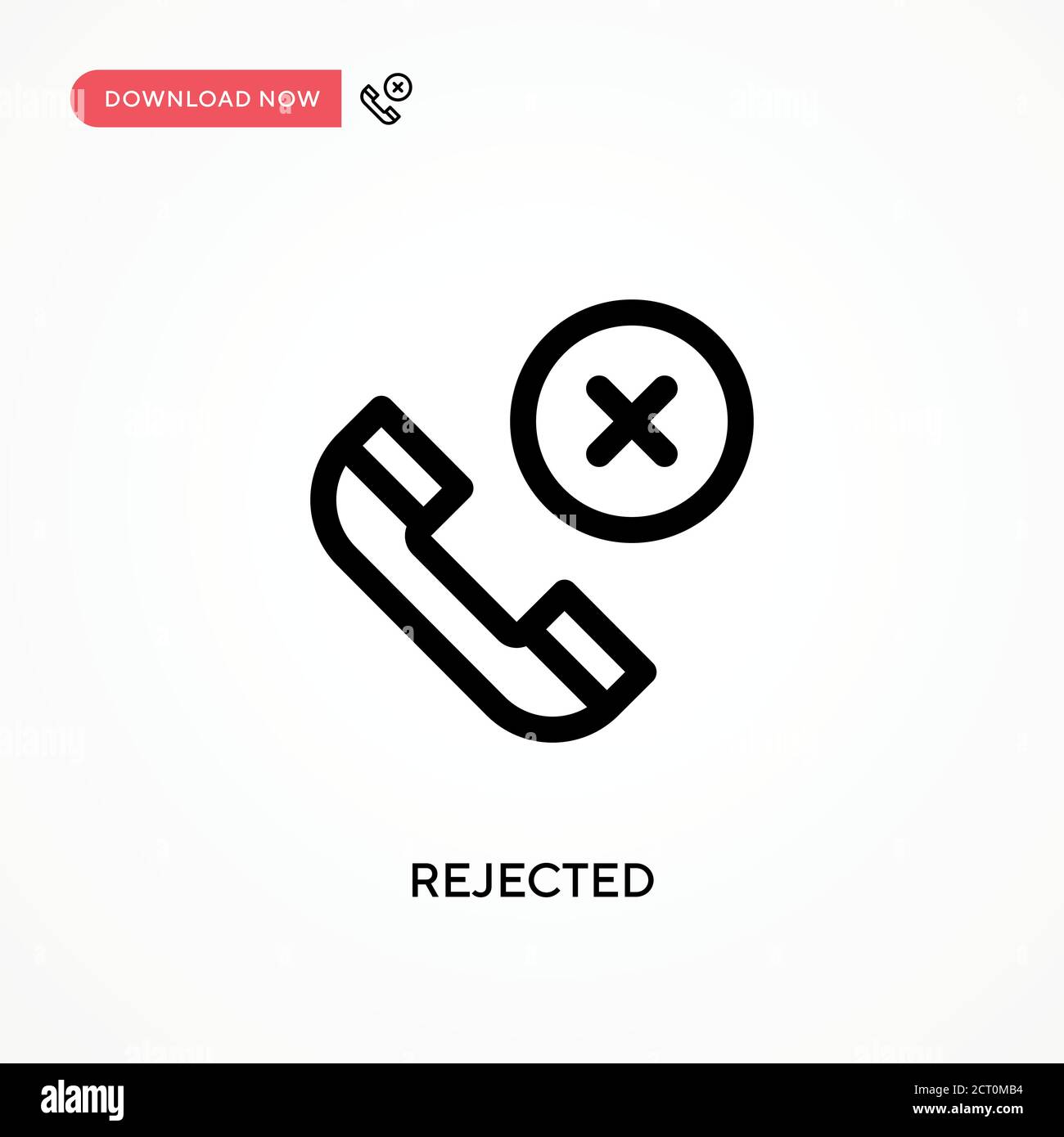 Rejected Simple vector icon. Modern, simple flat vector illustration ...