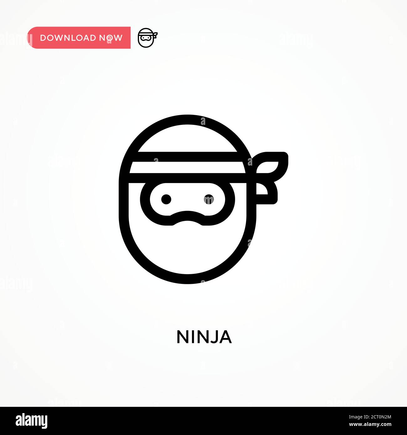 Ninja Simple vector icon. Modern, simple flat vector illustration for ...