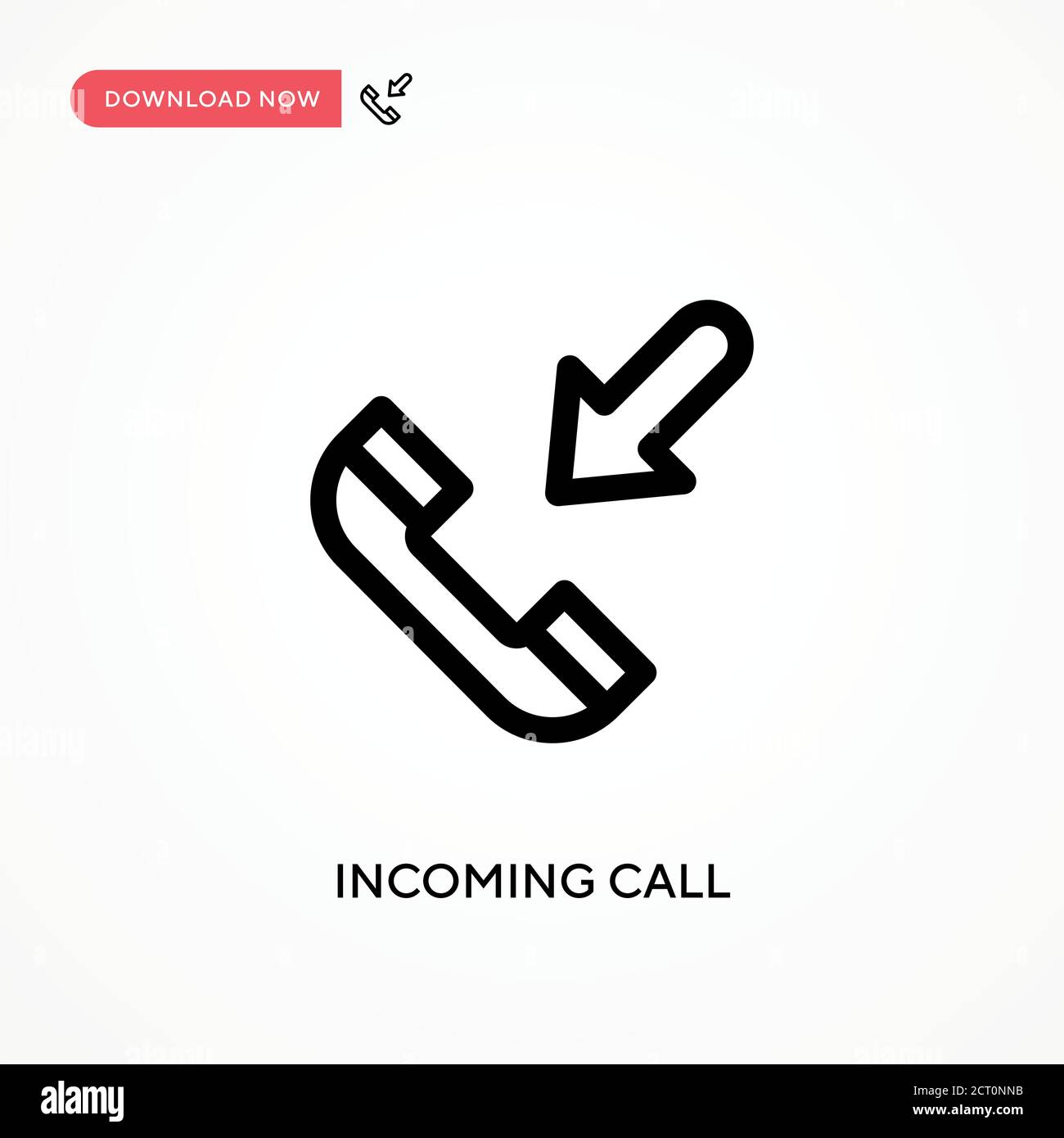 Incoming call Simple vector icon. Modern, simple flat vector ...