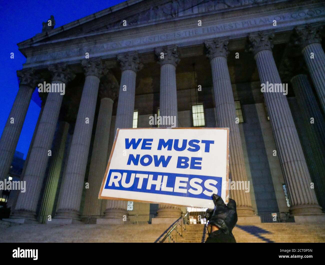New York, New York, USA. 19th Sep, 2020. Hundreds attended RBG memorial ...