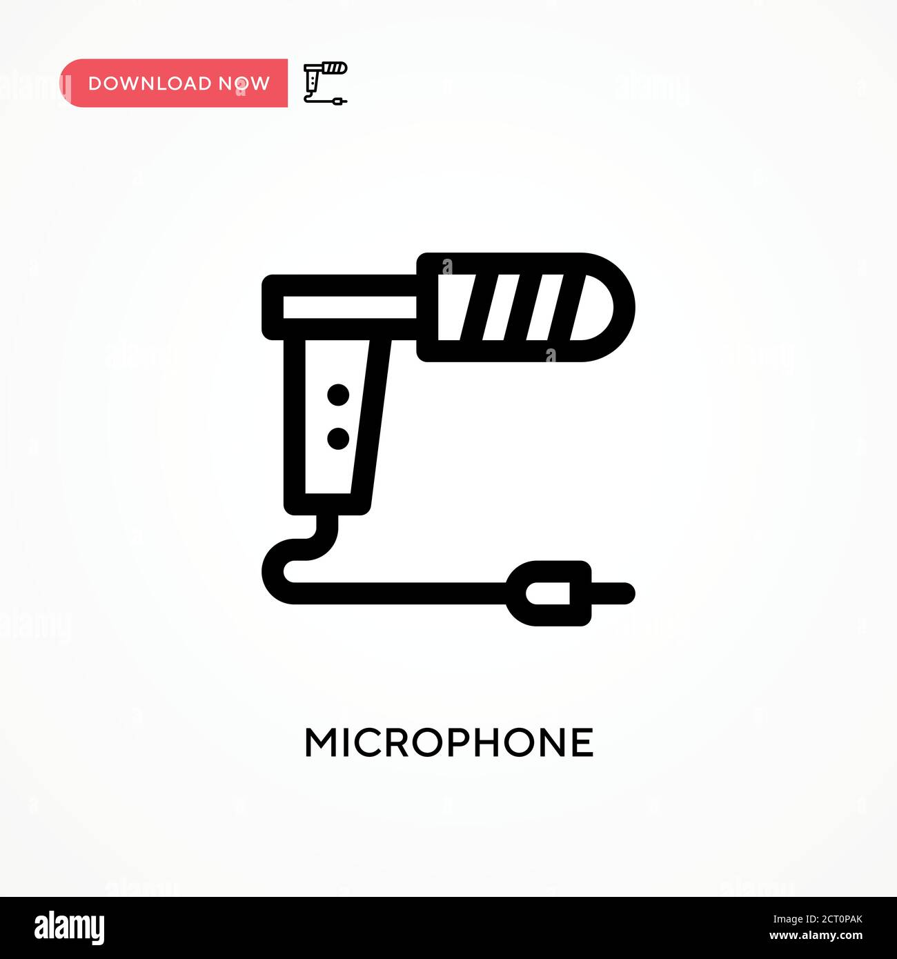 Microphone Simple vector icon. Modern, simple flat vector illustration ...