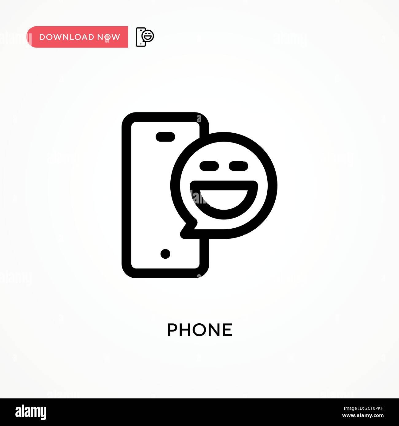 Phone Simple vector icon. Modern, simple flat vector illustration for ...