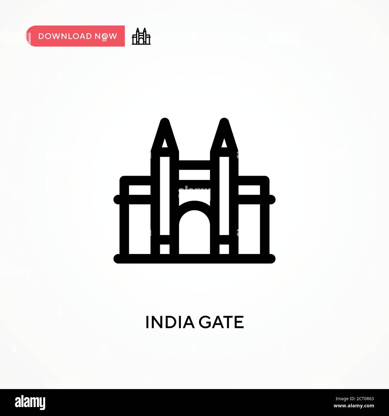 India gate Simple vector icon. Modern, simple flat vector illustration ...