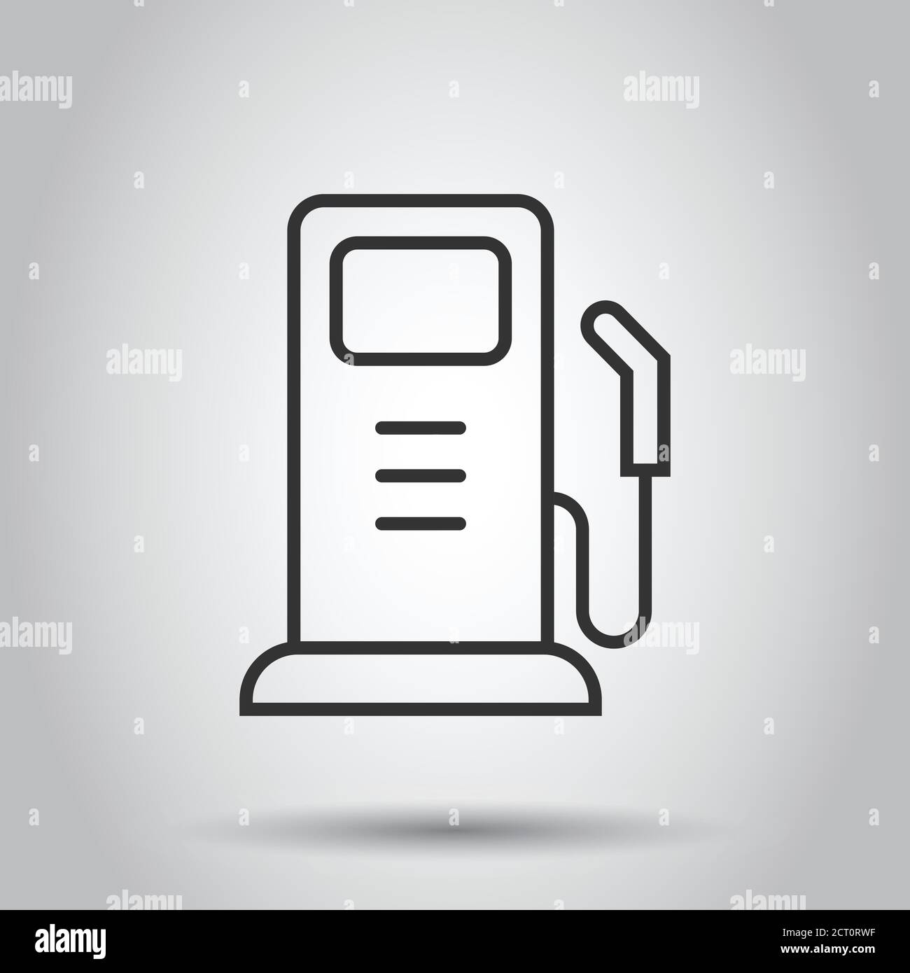 Fuel pump icon in flat style. Gas station sign vector illustration on ...