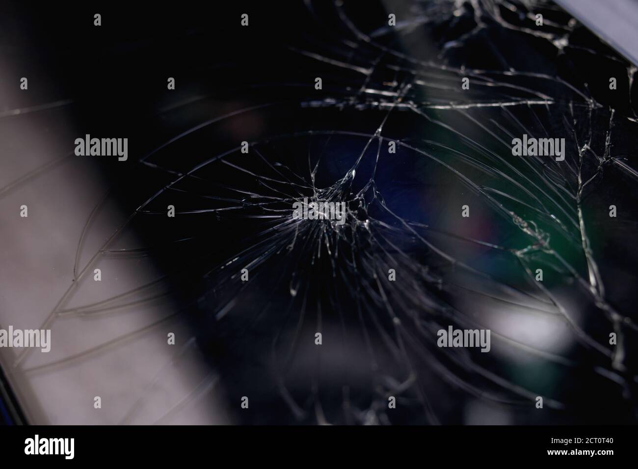 Broken mobile phone display, cracks close up Stock Photo - Alamy
