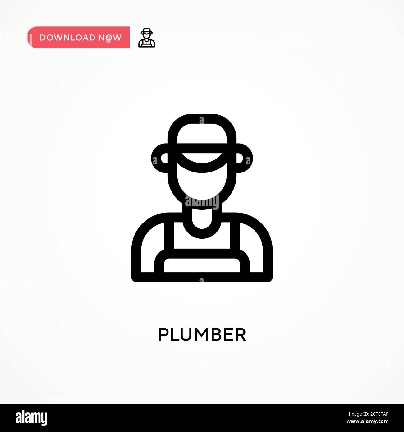 Plumber Simple vector icon. Modern, simple flat vector illustration for ...