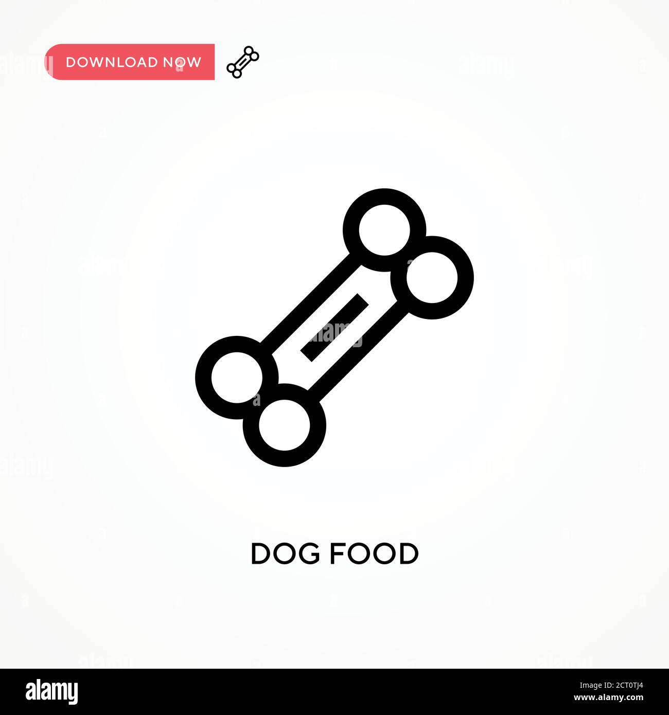 Dog food Simple vector icon. Modern, simple flat vector illustration ...