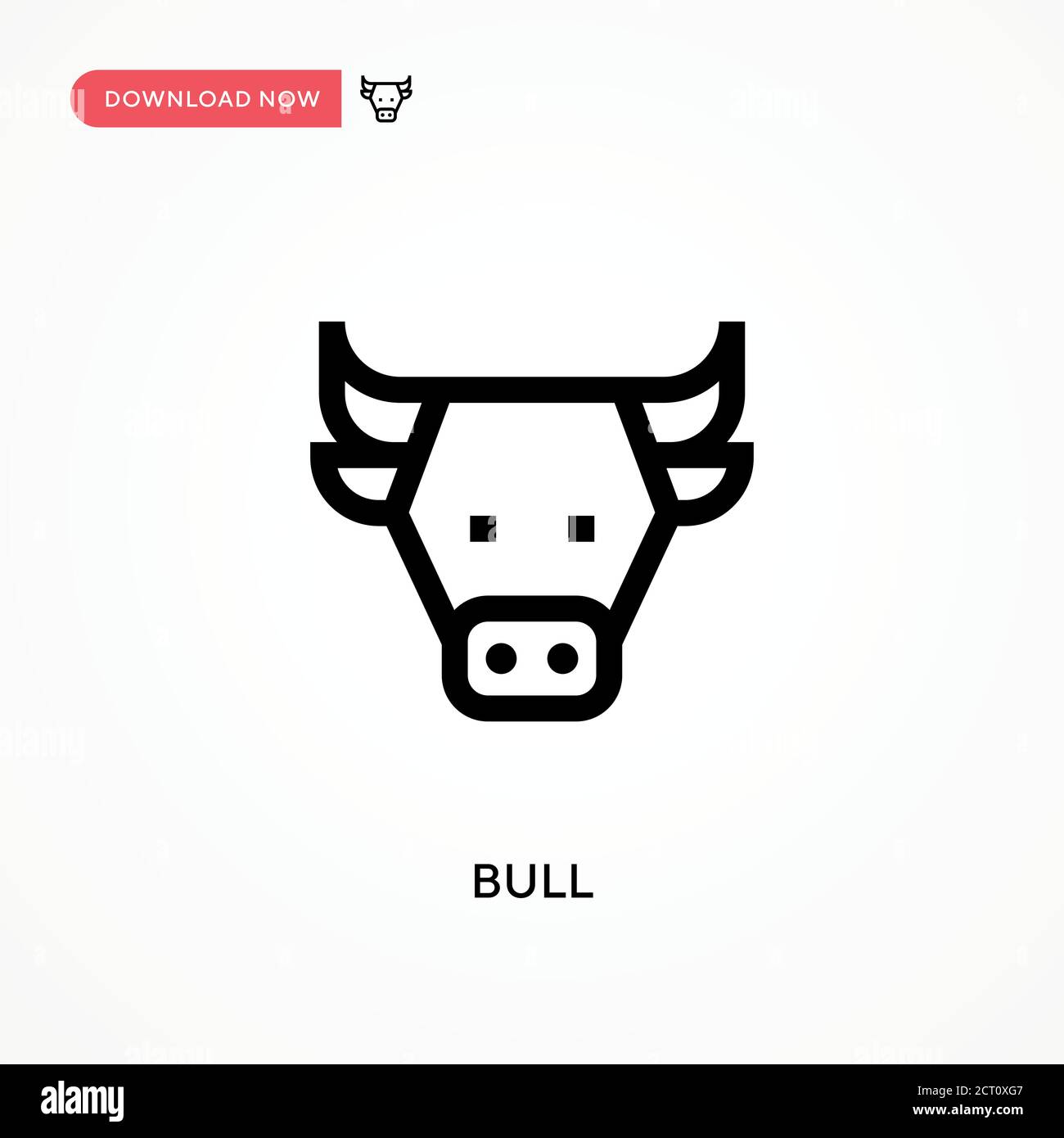 Bull Simple vector icon. Modern, simple flat vector illustration for ...