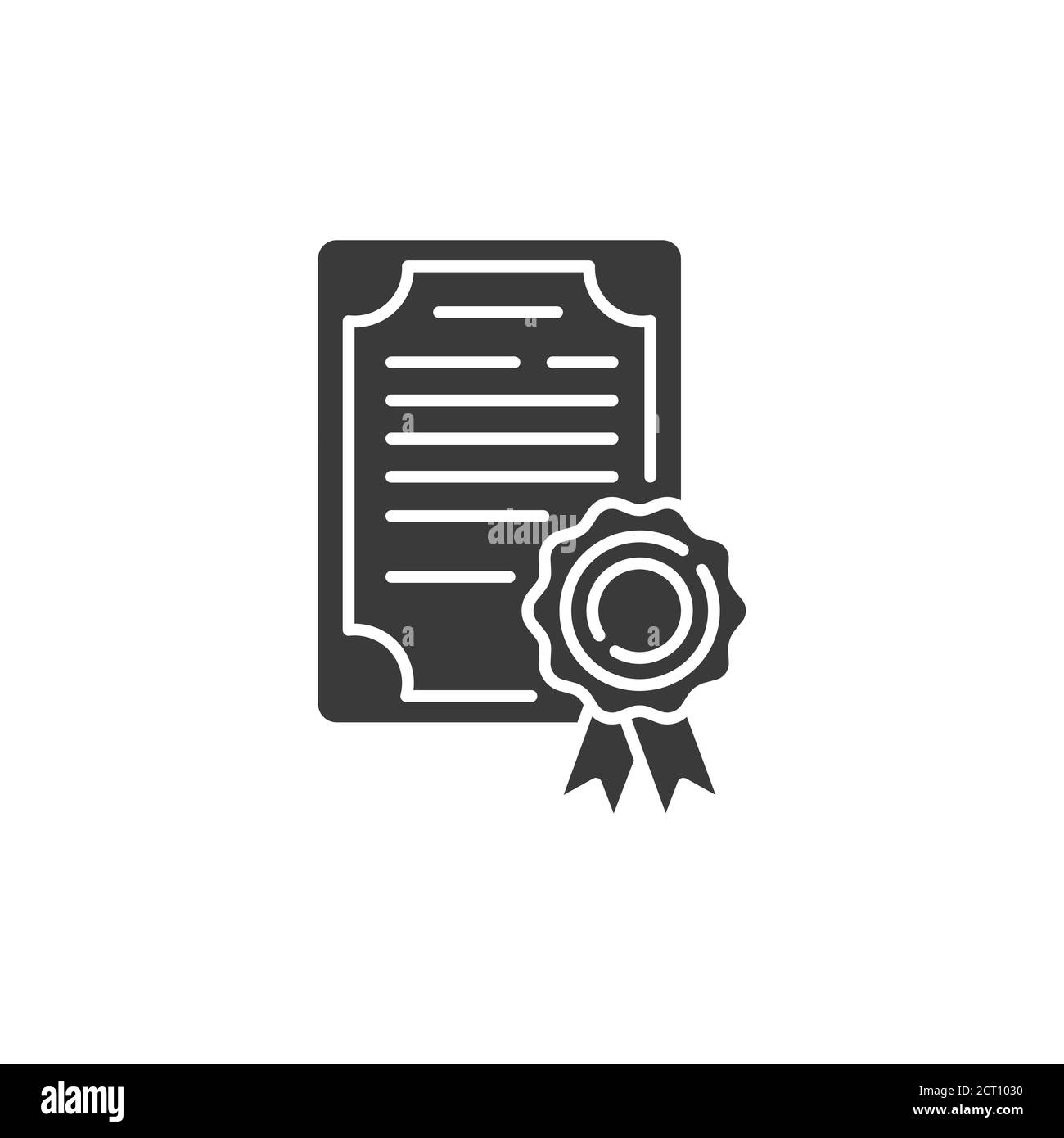 Certificate black glyph icon. Qualification upgrade. Graduation diploma ...