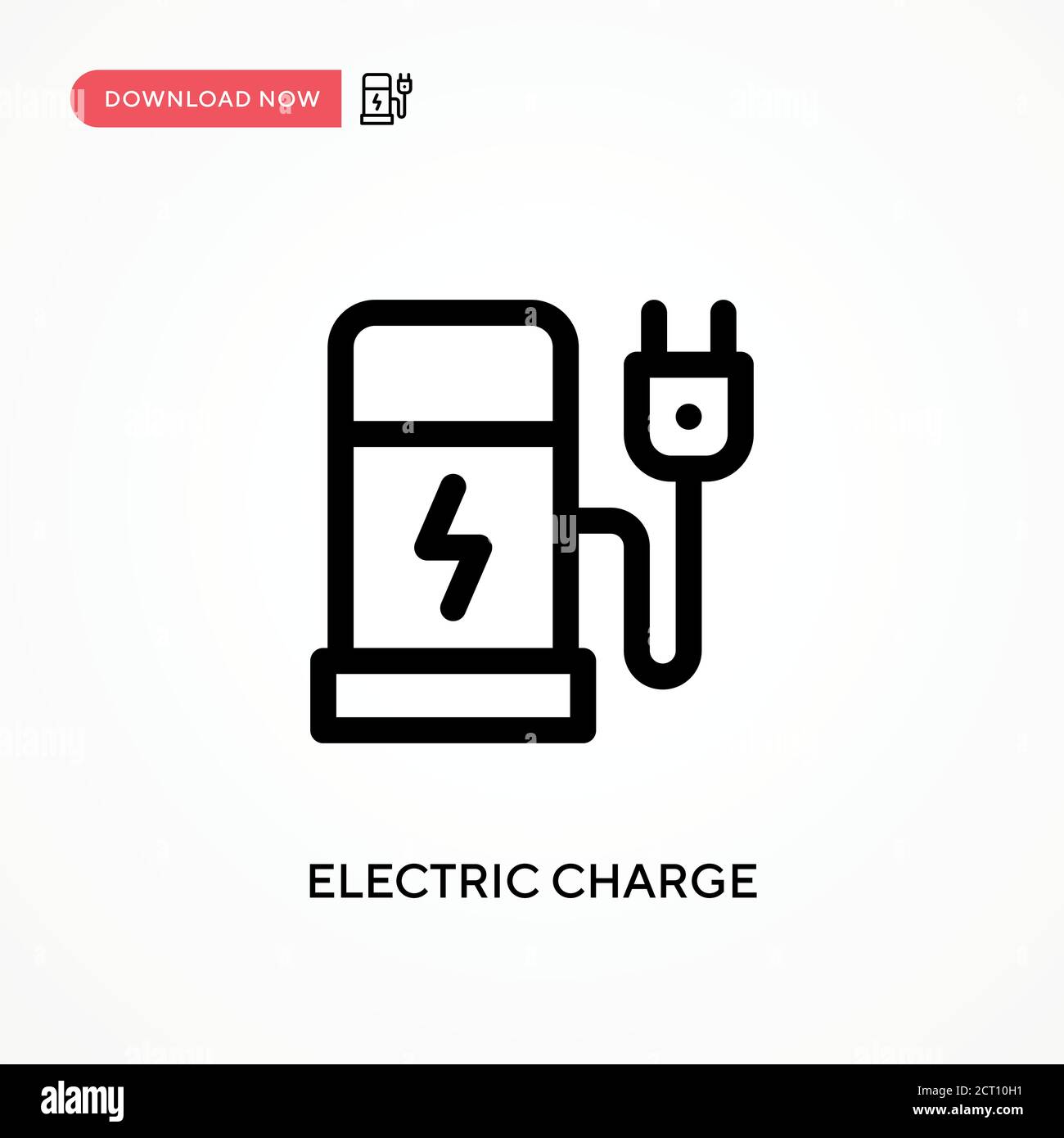 Electric charge Simple vector icon. Modern, simple flat vector illustration for web site or ...