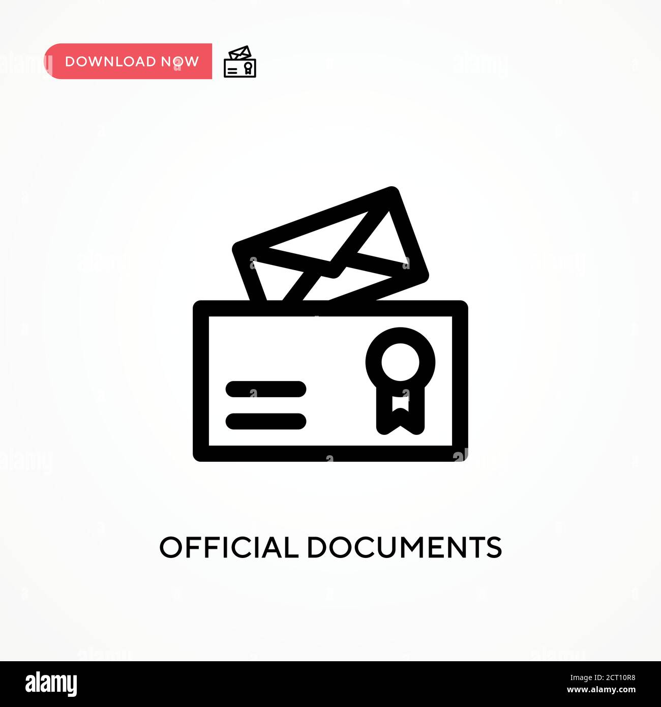 Official documents Simple vector icon. Modern, simple flat vector ...